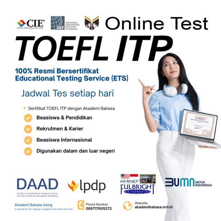 Tes TOEFL ITP Online Resmi ETS (2025) | Akademi Bahasa Asing